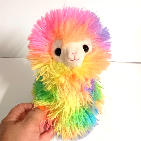 unbranded | Toys | Chenille Super Soft Rainbow Fuzzy Llama Plush 9 ...